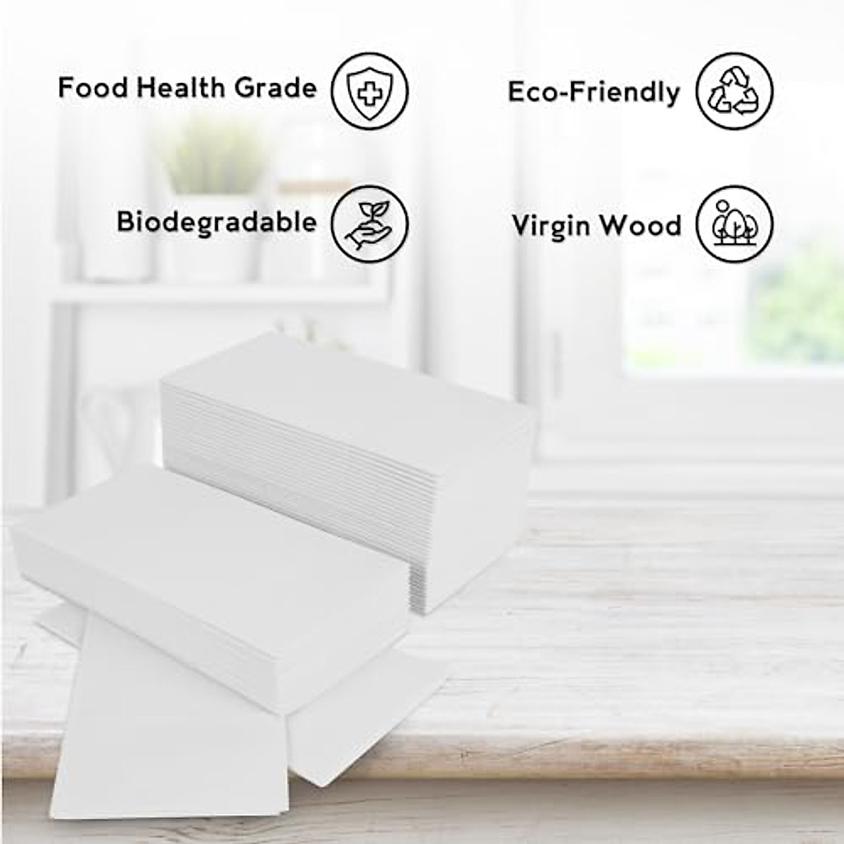 White Napkins Disposable Linen Feel, Prefolded Cloth Like Airlaid Paper Napkins with Built-in Flatware Pocket, Absorbent Napkins Disposable Guest Hand Towels for Wedding, Party, Festival, 50 Pack