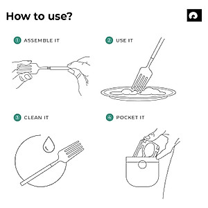 Outlery | Portable & Reusable Stainless Steel Travel Cutlery Set and Reusable Chopsticks (Whale Blue) Pocket Sized Cutlery Set