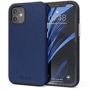 Crave iPhone 12 Mini Case, Dual Guard Protection Series Case for iPhone 12 Mini (5.4 inch) - Navy