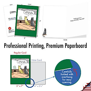 NobleWorks Assorted 3 Pack of Cats Humor Birthday Cartoons Greeting Cards with Envelopes (3 Designs, 1 Each) Cat Laughs VC2805BDG-C1x3