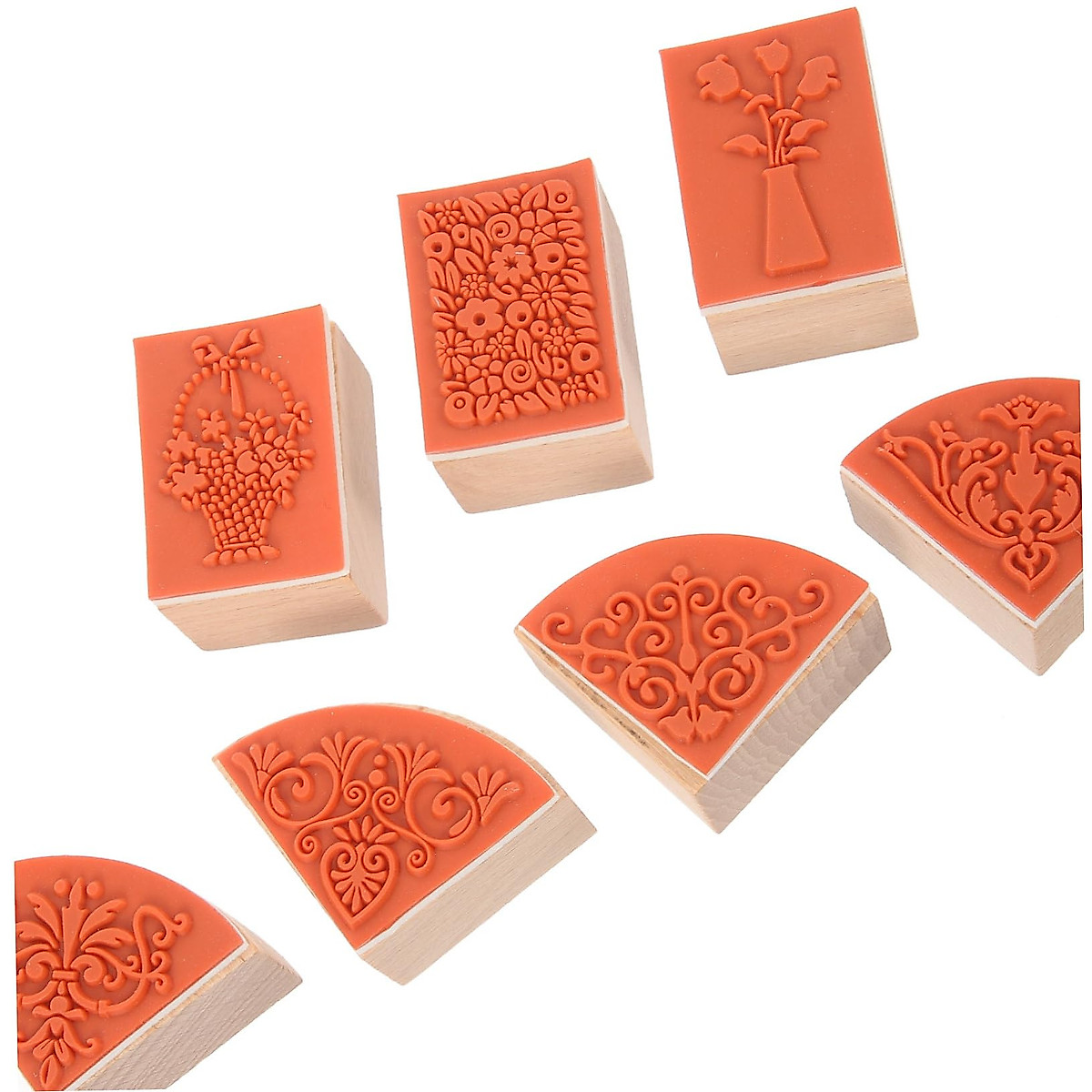 8 Pcs Lace Stamp Set Flower Stamps Flower Decoration for Scrapbook Children's DIY Supplies Classical Lace Stamps Scrapbooking DIY Stamp Stamps for Scrapbook Decor