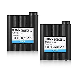Miady BATT5R AVP7 Rechargeable Batteries 6V 900mAh for GXT Walkie Talkie GXT1000 GXT1050 GXT850 GXT860 GXT900 GXT950 and More