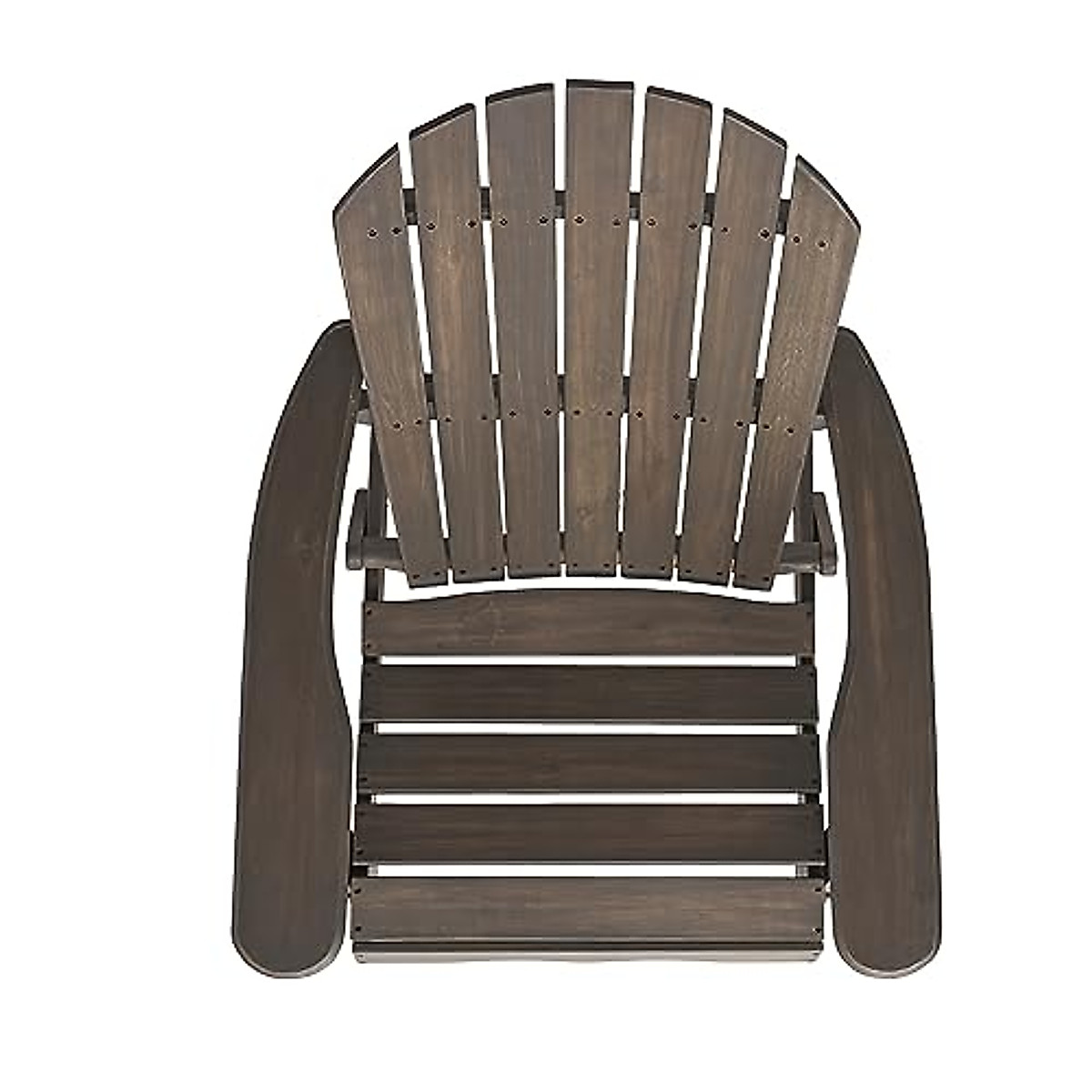 Christopher Knight Home Great Deal Furniture Milan Outdoor Rustic Acacia Wood Folding Adirondack Chair, Gray