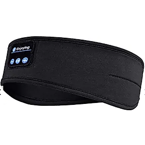 Sleep Headphones Wireless Headband,Upgrade Sleeping Wireless Music Sport Headbands,Long Time Play Sport Headband with Built in Speakers Perfect for Workout, Running, Yoga (Black)