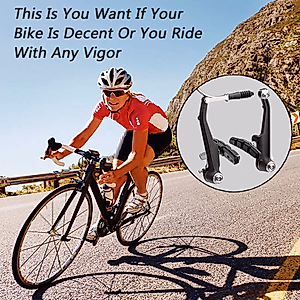 Hapleby 4PCS Premium Bike Brake Pads, Professional Mountain Bicycle V-Brake Pads, Bike Brake Blocks Kit, for Free Hex Wrench