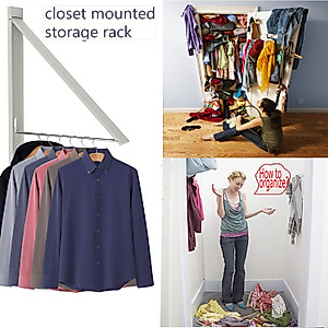 Ithywat Retractable Clothes Drying Rack,Space Saver Wall Mounted Folding Hanger for Laundry Room, Closet Storage Organization, Easy Installation Aluminium Dryer 1pcs