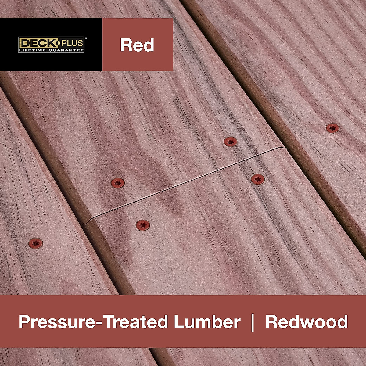 Deck Plus 48429 Wood Screws #10 x 2-1/2", Red, 1lb Box