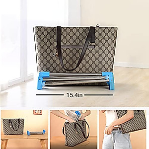 BIVIZKU Adjustable Portable Garment Rack Extra Compact Lightweight Foldable Mini Drying Clothes organizer for Travel Camping Laundry Dance (35.4x15.7x55) + Travel Bag+Clothespins set (enhanced)