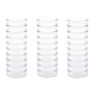 30Pack 90 x 15mm Plastic Petri Dishes,Culture Dishes with Lids for School,Laboratories,Clear Petri Dish for Themed Party