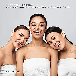 Madepure Pure Hyaluronic Acid Serum for Face | Anti-Aging Plumping Face Serum | Pairs Well with Vitamin C & Retinol Serum | Fragrance Free (1oz Dropper)