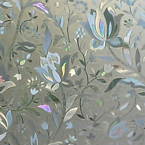 Frosted Glass Window Film Static Clings Non Adhesive Opaque Heat Control Removable,Window Privacy Film,Static Clings Removable Frosting Bathroom Door Window Covering, Non Adhesive