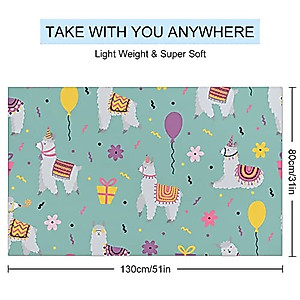 My Little Nest Bath Towels Quick Dry Bathroom Towels Celebratory Lamas Absorbent Shower Towels Soft Hand Towel Wash Cloths for Spa Pool Hotel Gym 31" x 51"