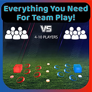 GETMOVIN SPORTS Capture The Flag Ignited Kit with Glow-in-The-Dark LED Game Pieces and Storage Bucket Outdoor Yard Game Fun!