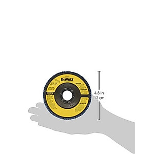 DEWALT Flap Disc, Zirconia, 4-1/2-Inch x 7/8-Inch, 80-Grit (DW8309)
