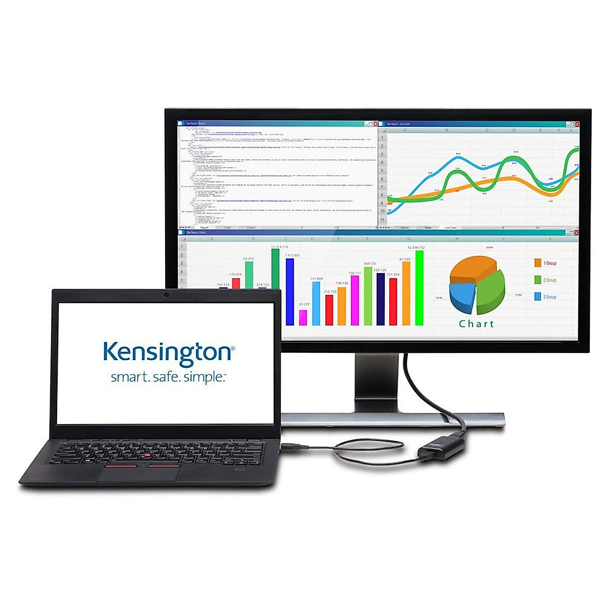 Kensington VU4000 USB 3.0 to HDMI 4K Video Adapter (K33988WW), Black