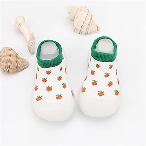 Toddler Girl Shoes Walkers Indoor Baby Casual Elastic Cute Infant First Fruit Toddler Shoes Infant Squeaky Shoes Girls (Green, 18)