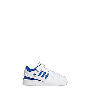 adidas Originals Kids Forum Low Sneaker, White/Team Royal Blue/White, 7 US Unisex Toddler