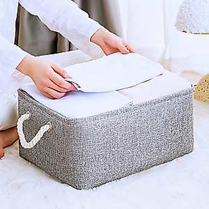 kemengsuer Storage Shelf Baskets Bins Organizer - Decorative Collapsible Fabric Basket with Handles, Storage Bin Box Baskets for Organizing Shelves Gifts Empty Toys - (Small,12.2L×8.3W×4.7H inch)