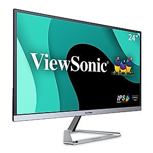 ViewSonic VX2476-SMHD 24 Inch 1080p IPS Monitor with FreeSync, Ultra-Thin Bezels, HDMI and DisplayPort