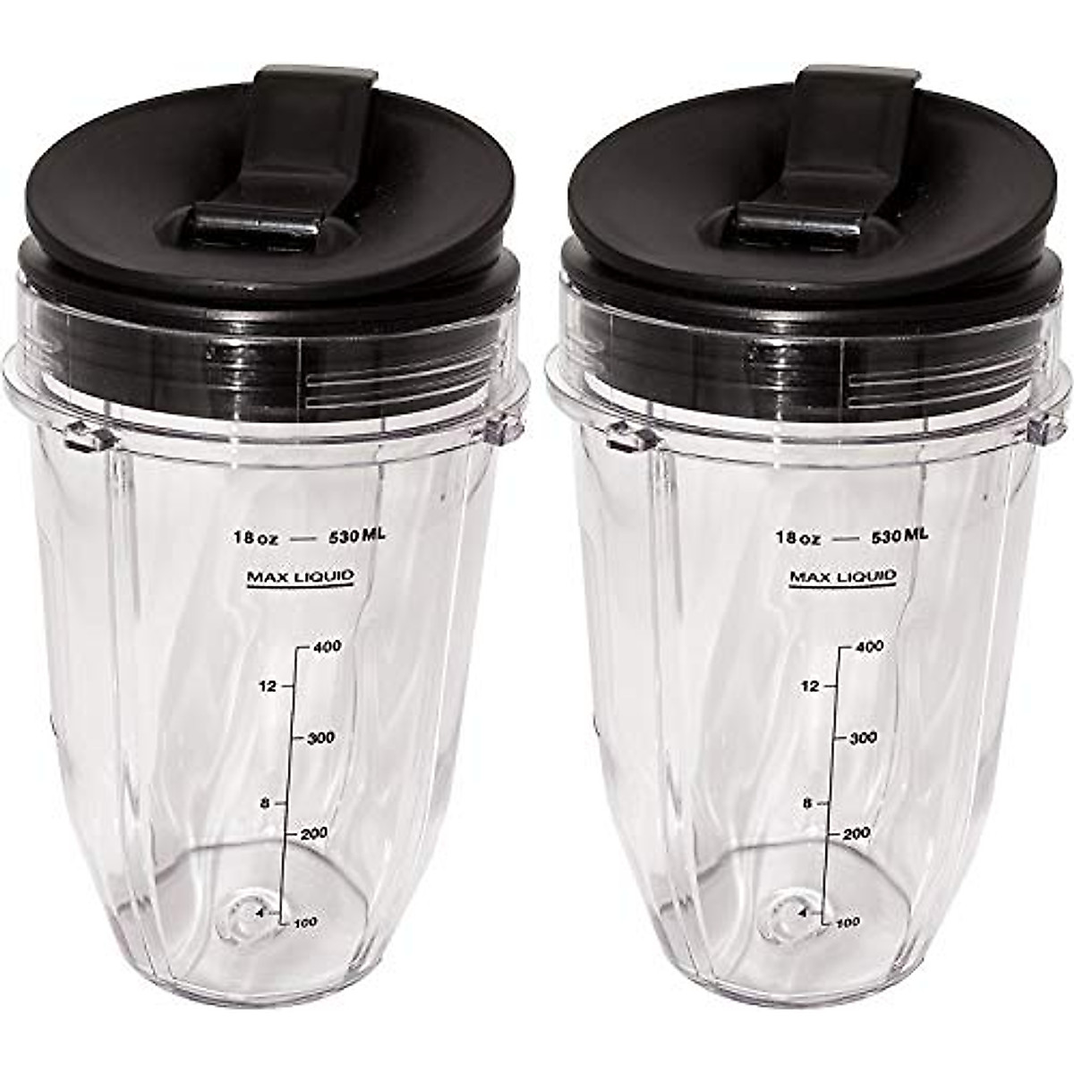 Bidihome Blender Cups for Ninja Blender, 18OZ Cup with Sip & Seal Lids Compatible with 900w 1000w Nutri Ninja Blender Auto iQ series (2 Pack)