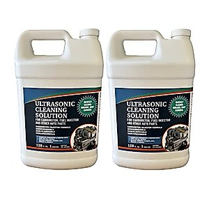 Ultrasonic Cleaner Solution for Carburetors and Engine Parts, Ultrasonic Cleaning Solution and Washing Compound for Ultrasonic and Immersion Washers - Concentrated (2 Gallons)
