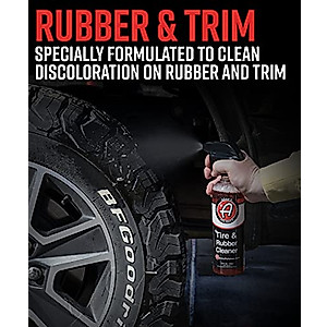 Adam's Polishes Tire & Rubber Cleaner (16 oz) - Removes Discoloration From Tires Quickly - Works Great on Tires, Rubber & Plastic Trim, and Rubber Floor Mats
