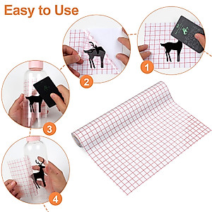 Romeda Transfer Tape for Vinyl 12" X 20 Ft, W/Red Alignment Grid, Transfer Paper Transfer Tape, Vinyl Transfer Tape for Glass, Window, Silhouette Relief, Signs, Artifact Stickers