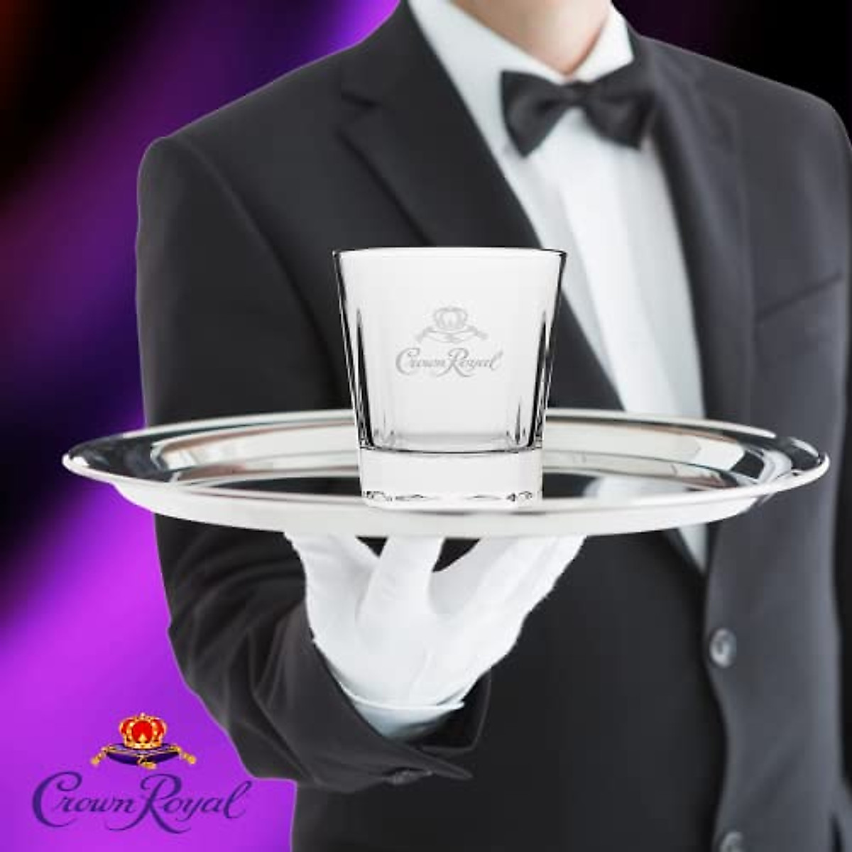 Whiskey Decanter Fathers Day Crown Royal Gifts for Men Set with 2 Drinking Glasses | Whiskey Decanter Set for Men and Women | Compatible