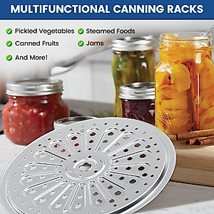 KORCCI Pressure Canner Rack 2Pcs - Stainless Steel Canning Rack for Pressure Cooker, 11 Inch Canning Racks for Water Bath Canner, Canning Supplies - Compatible with Presto, All-American and More