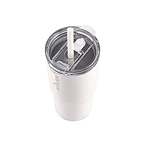 REDUCE Cold1 24 oz Tumbler with Lid and Straw - Dual-Wall Vacuum Insulated Stainless Steel Tumbler - Keeps Drinks Cold up to 24 Hours - Inner Ounce Markings to Track Hydration - OG Pink Cotton