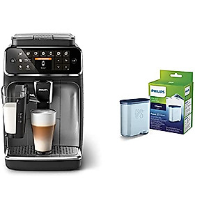 Philips Kitchen Appliances Phlips 4300 Fully Automatic Espresso Machine with LatteGo, CR, EP4347/94 and Saeco AquaClean Filter Single Unit, CA6903/10