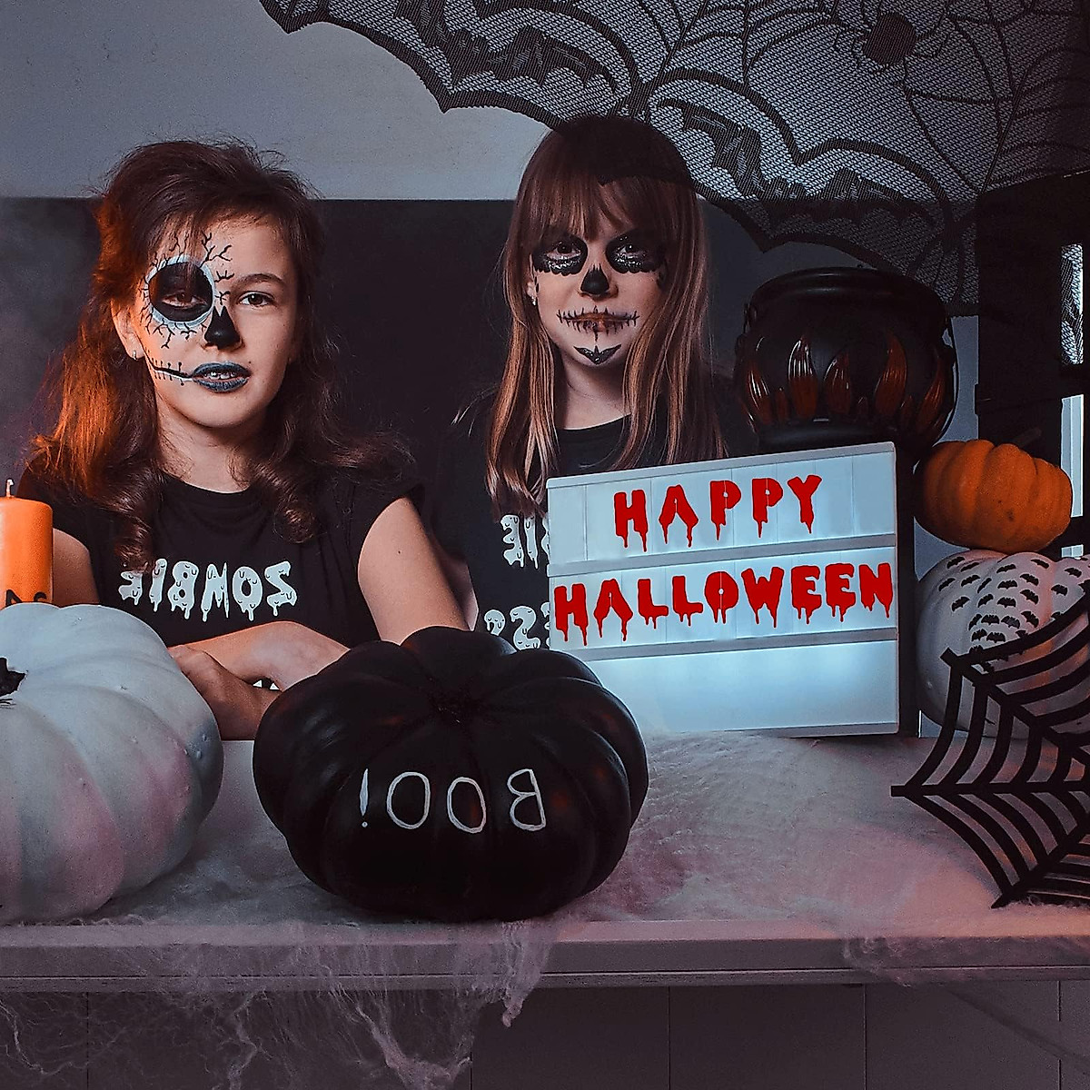 26pcs Halloween Letter Stencils Alphabet Painting Stencil Reusable DIY Drawing Letter Stencil for Painting on Wood Canvas Template Paint Stencils for Crafts Fabric Home Décor (4 Inch)