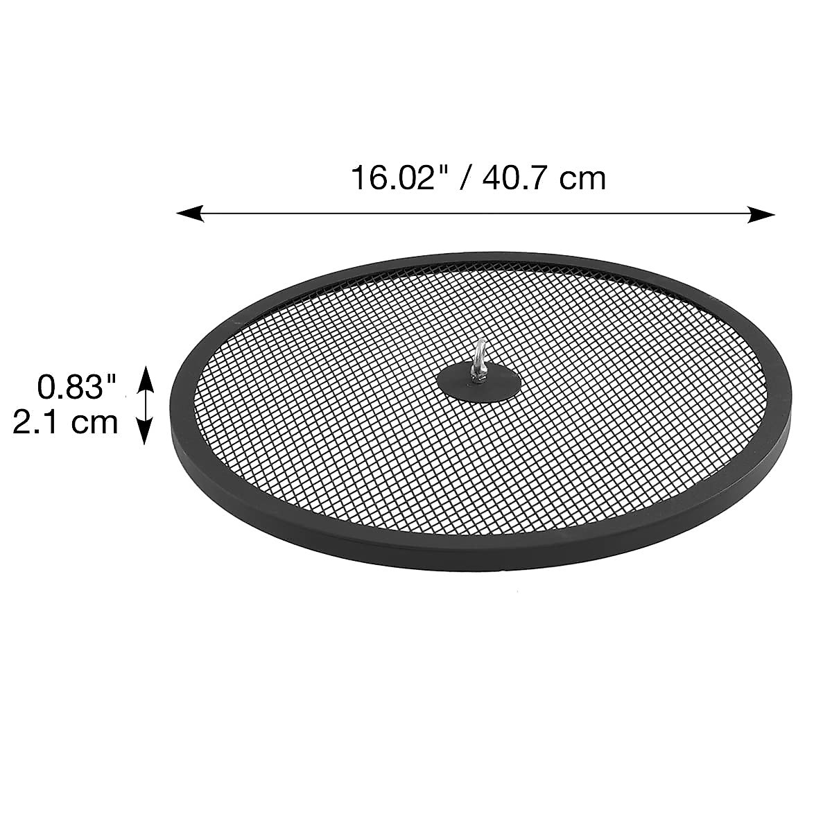 Blue Sky Outdoor Living Round Flat Spark Screen and Screen Lift for Ridge Portable Fire Pit, Black