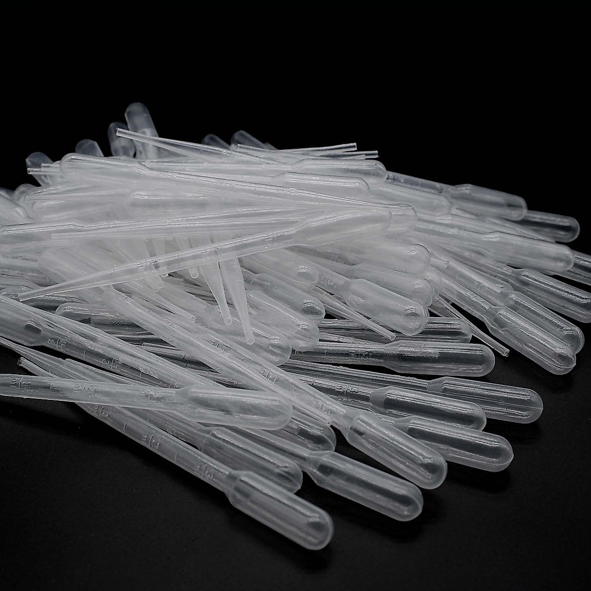 3ml Transfer Pipettes, 100PCS Plastic Disposable Transfer Pipettes Liquid Dropper Plastic Calibrated Dropper Pipetting Clear White