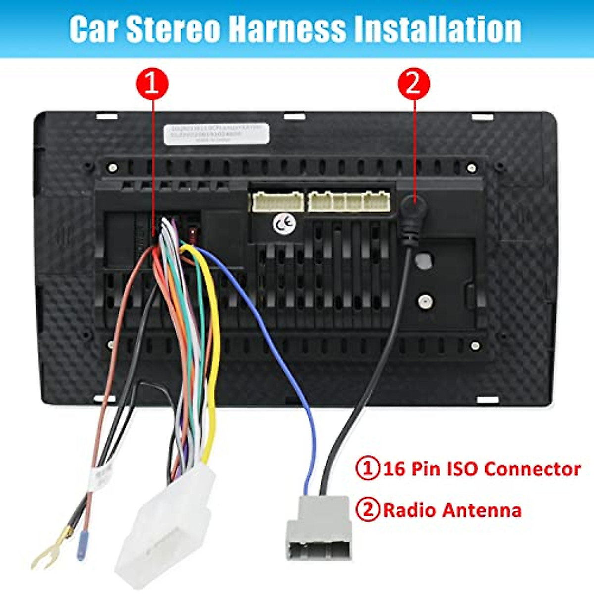 Fiegromech Radio Wiring Harness Adapter Compatible with Nissan Qashqai Sylphy Tiida Bluebird Sunny Subaru Forester 16 Pin ISO Stereo Power Speaker Connector