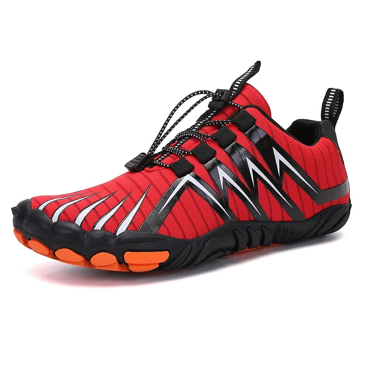 Men Women Outdoor Hiking Water Shoes Quick Dry Athletic Aqua Sport Shoes Barefoot Beach Pool Sneakers Red