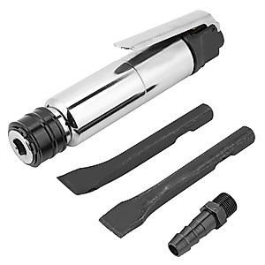 Oumefar Pneumatic Hammer Shovel Tool Industrial Powerful Handle Straight Type Air Chisel Pneumatic Hammer Shovel Tool Set with Straight and Arc Scraper Cutter