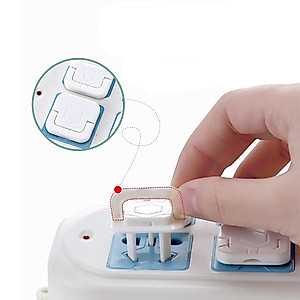 20PackWhite Outlet Covers with Hidden Pull Handle Baby Proofing Plug Covers 2-Prong and 3-Prong Electrical Outlet Cap, Safety Power Outlet Plug Covers,Protectors Kid Proof Outlet Cap