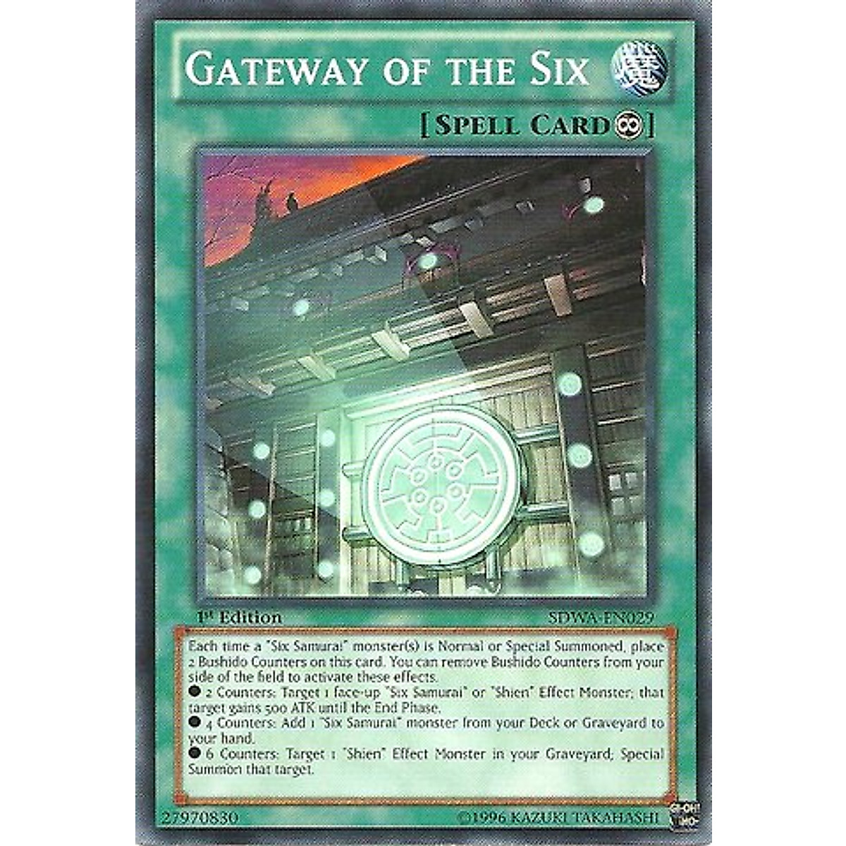 Yu-Gi-Oh! - Gateway of The Six (SDWA-EN029) - Structure Deck: Samurai Warlords - 1st Edition - Common