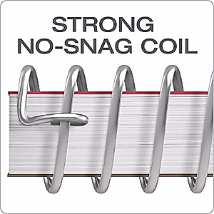 Oxford College Ruled Spiral Notebook 8.5 X 11 - Pack of 6 - College Ruled Paper - 1 Subject- Durable Plastic Cover -100 Sheets With Divider Pocket folder