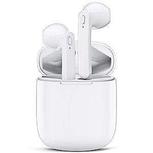 LASUNEY Touch Control IPX7 Waterproof True Wireless Earbuds for iPhone Android, 30H Playtime Bluetooth 5.0 Stereo Headphones with Type c Charging Case, in-Ear Earphones Headset with mic for Sport