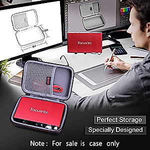 XANAD Case for Focusrite Scarlett Solo or 2i2 (3nd Gen) Audio Interface -Hard EVA Storge Bag