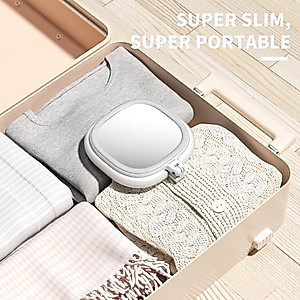 Beautifive Makeup Mirror with Light and Magnification, 10X/1X Light Up Makeup Mirror Travel Lighted Make Up Mirror with Adjustable Height Double Sides Folding Magnifying Mirror with Light