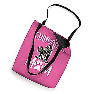 Chihuahua Mom Gift Dog Mom Pink Long Hair Chihuahua Lover Tote Bag