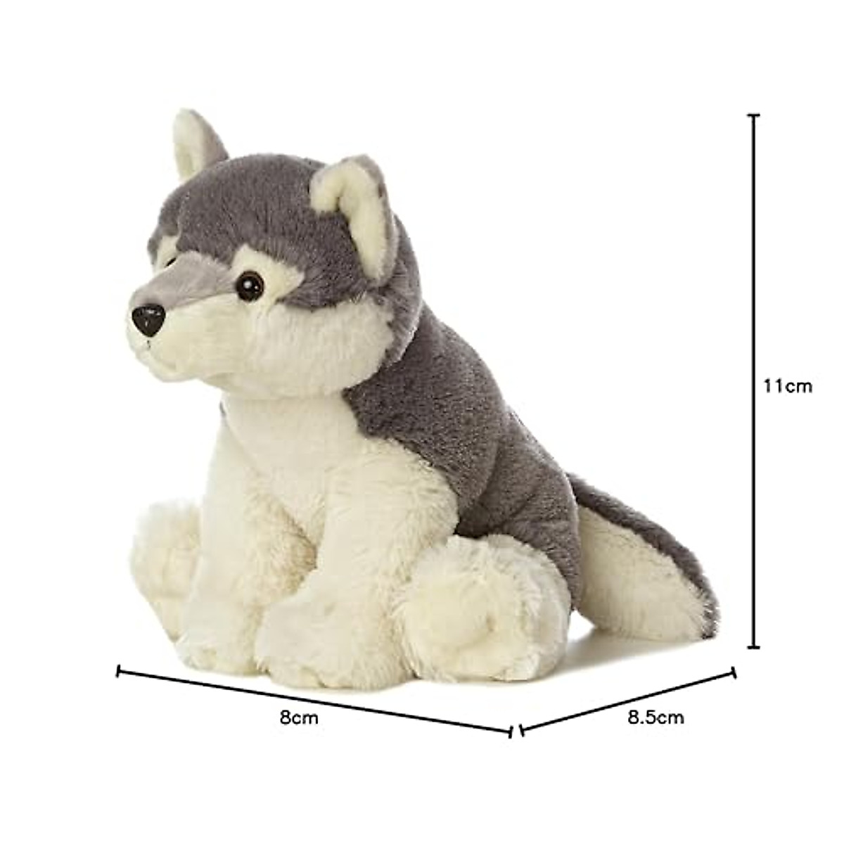 Aurora® Adventurous Destination Nation™ Wolf Stuffed Animal - Global Exploration - Learning Fun - Gray 12 Inches