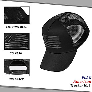 VIONLAN Baseball Cap American Flag Trucker Hat for Men Women 3D Embossed Logo Adjustable Outdoor Mesh Snapback Hat