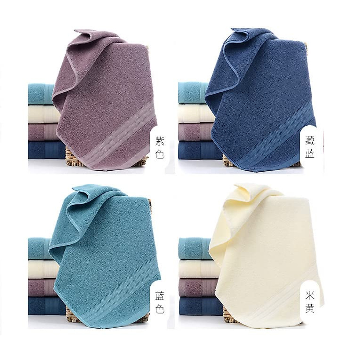 4-Pack Ultra Absorbent & Soft Cotton Hand Towels(14x29inch) for Bath, Hand, Face, Gym and Spa