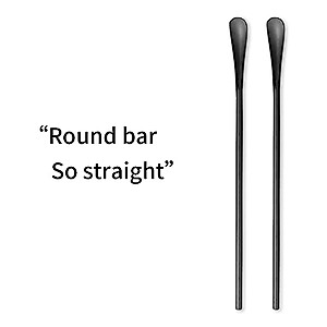 Black Matte Long Handle Spoon Cocktail Mixing Stirring Spoons Iced Tea Coffee Spoons with 8.6 inch Long Handle Brushed SUS304 Stainless Steel, 5-Piece