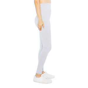 American Apparel Women's Cotton Spandex Jersey High-Waist Leggings, Heather Grey, Small