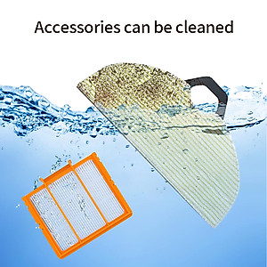 JYAILIFIS RV2610WA Vacuum Mop Replacement Pads Compatible with Shark RV2610WA RV2620WA RV2410WD AV2610WA AI Ultra 2- in-1 Robot Vacuum, 4 Mop Pads, 2 Filters, 4 Side Brushe
